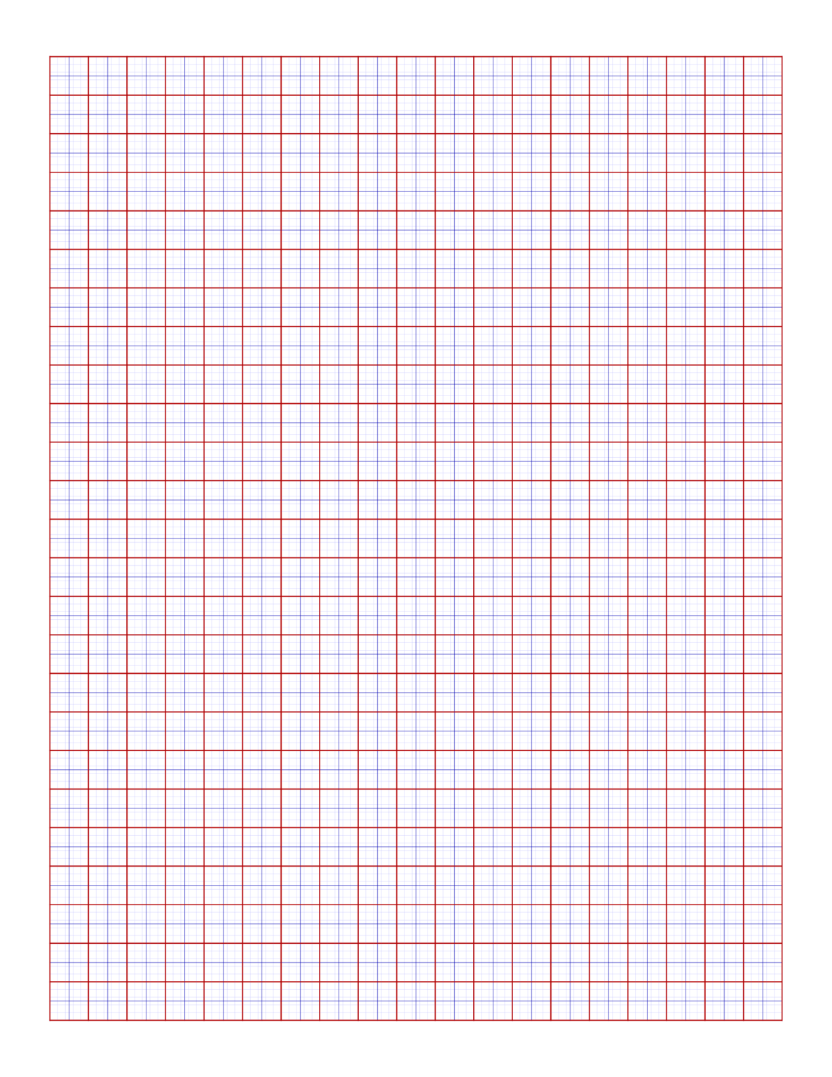 Colorful Graph Paper Free Printable Template [PDF]